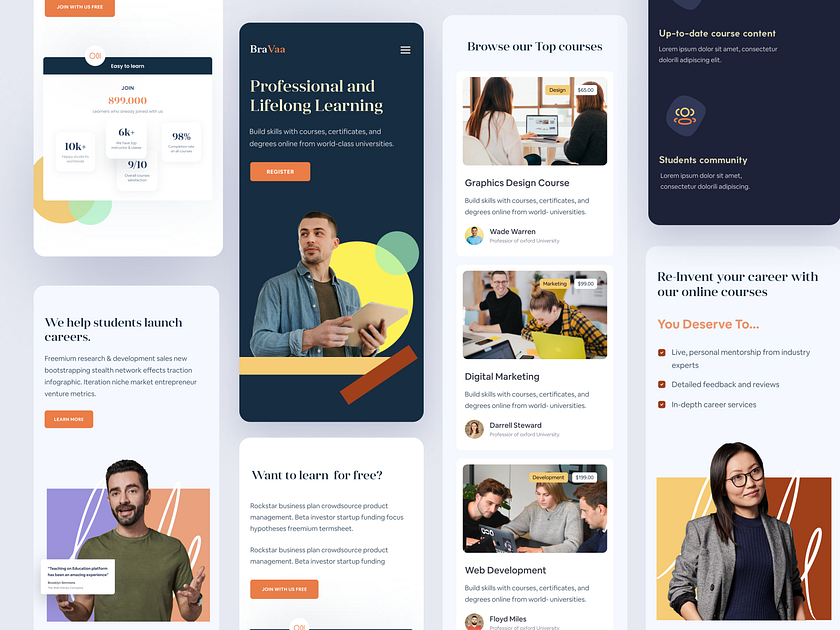 E-Learning Landing Page by Faysol Ahmed Sozib on Dribbble