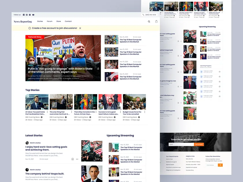 News Page designs, themes, templates and downloadable graphic elements ...