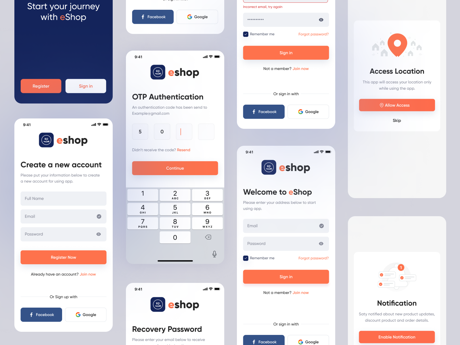 eShop Mobile App by Faysol Ahmed Sozib on Dribbble