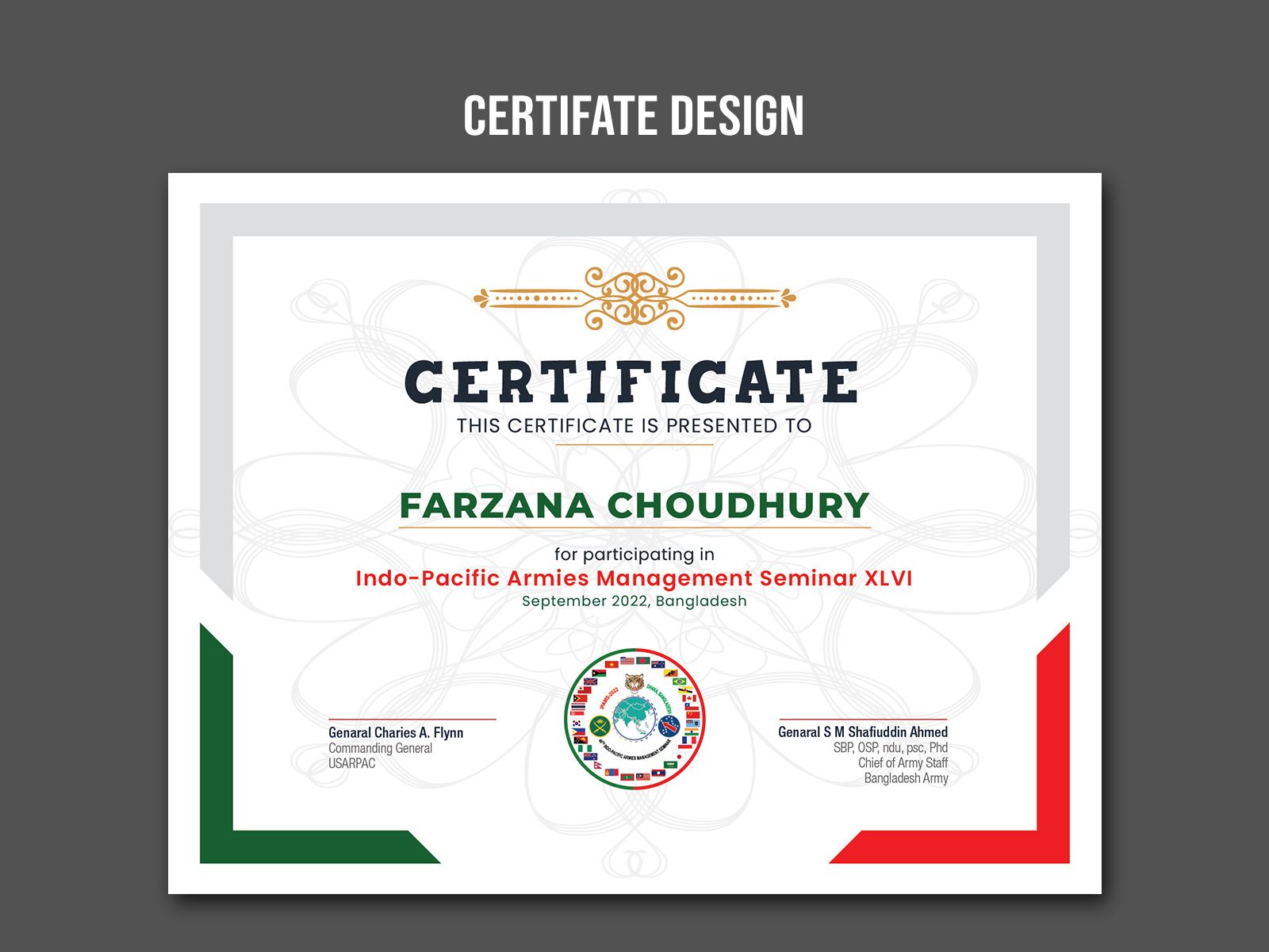 Certificate Design by Shafayat Hossain Srabon on Dribbble