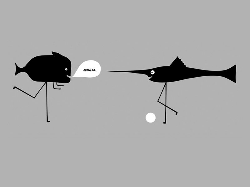 Fantasy football fish by Simon Oxley on Dribbble