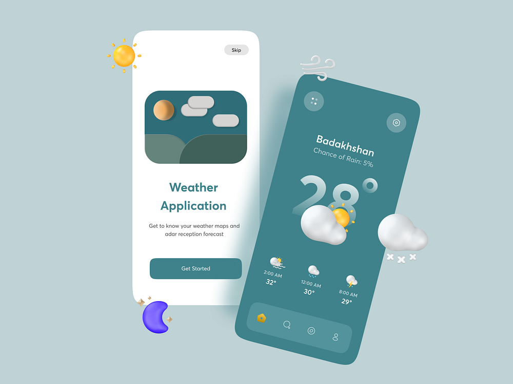 Weather Application designs, themes, templates and downloadable graphic ...