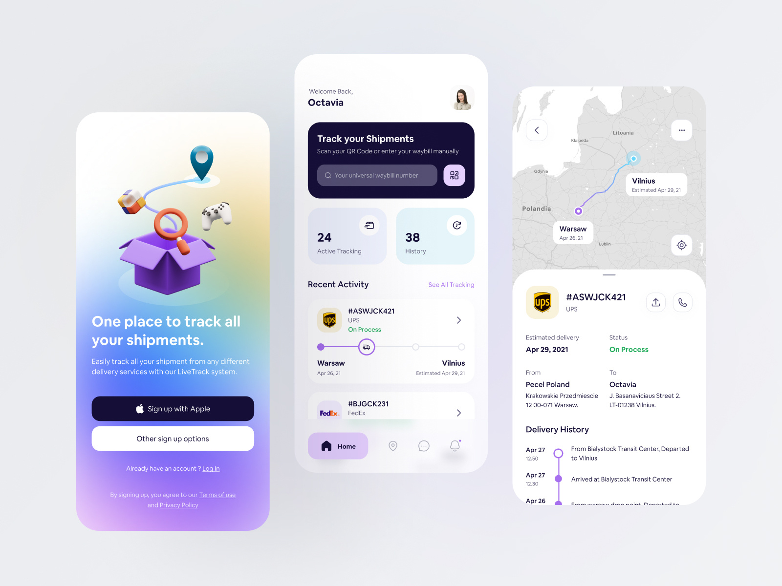 Tracc Shipment Tracking App by Fireart Studio on Dribbble Tracc Shipment Tracking App by Fireart Studio on Dribbble