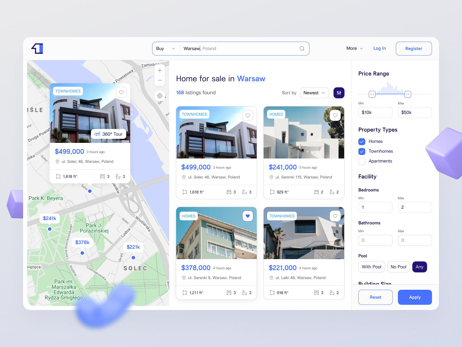 Home Listings Dashboard by Fireart Studio on Dribbble