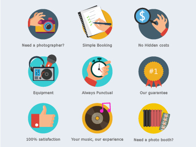 Icons for DJ website by AmirDe on Dribbble