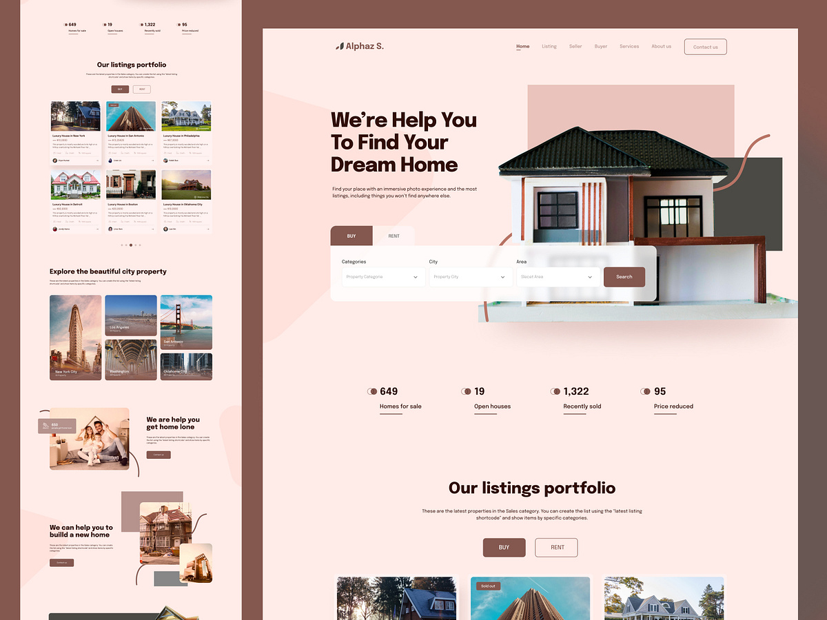 Real Estate UI designs, themes, templates and downloadable graphic ...