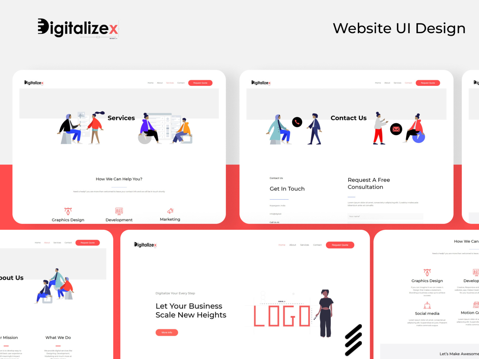 Digital Service Provider Website Design by Tanay Arya on Dribbble