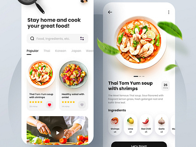 Cooking app concept by SINTHAI on Dribbble