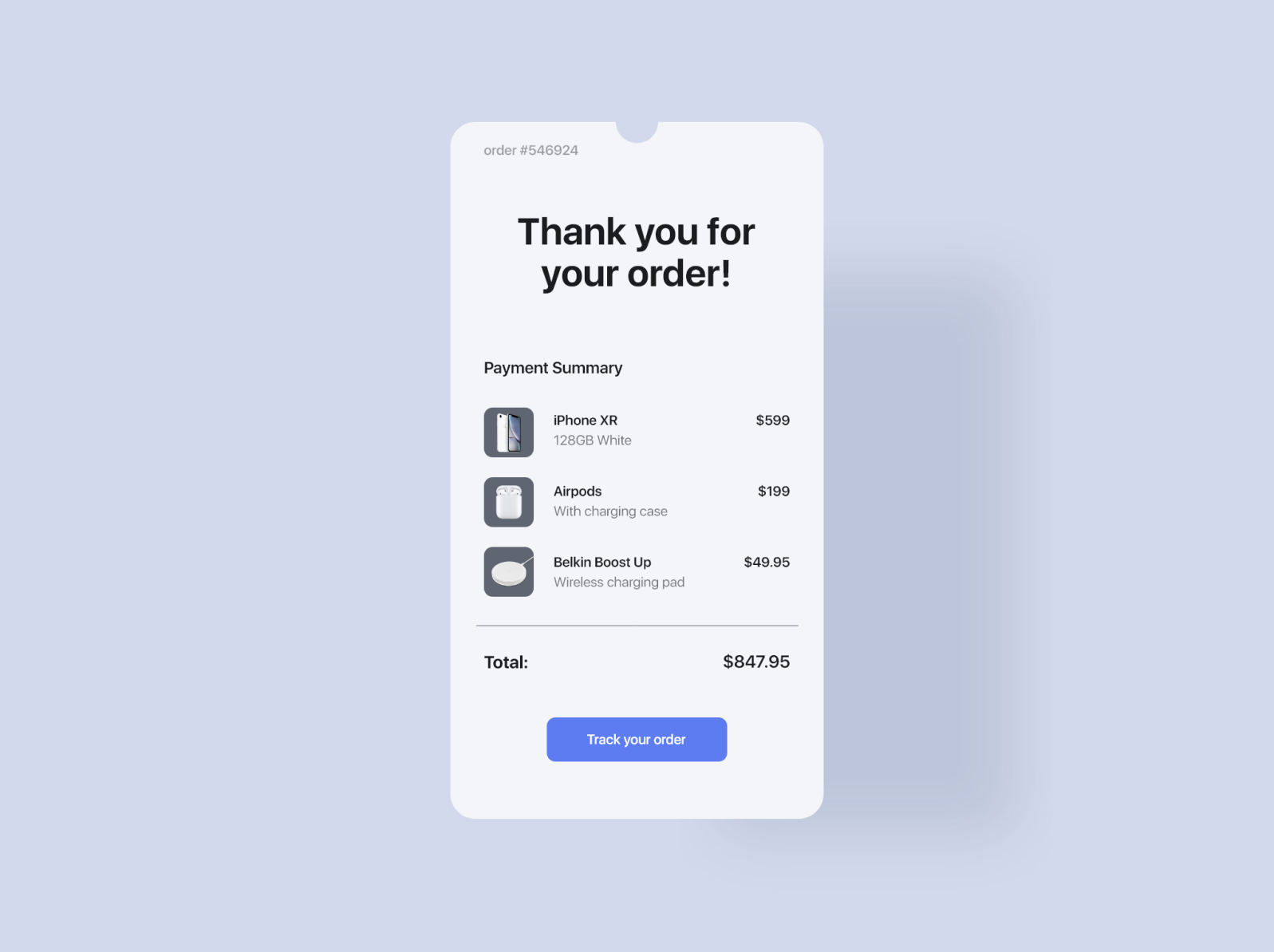 Daily UI 17 - Email Receipt by Áron Farsang on Dribbble