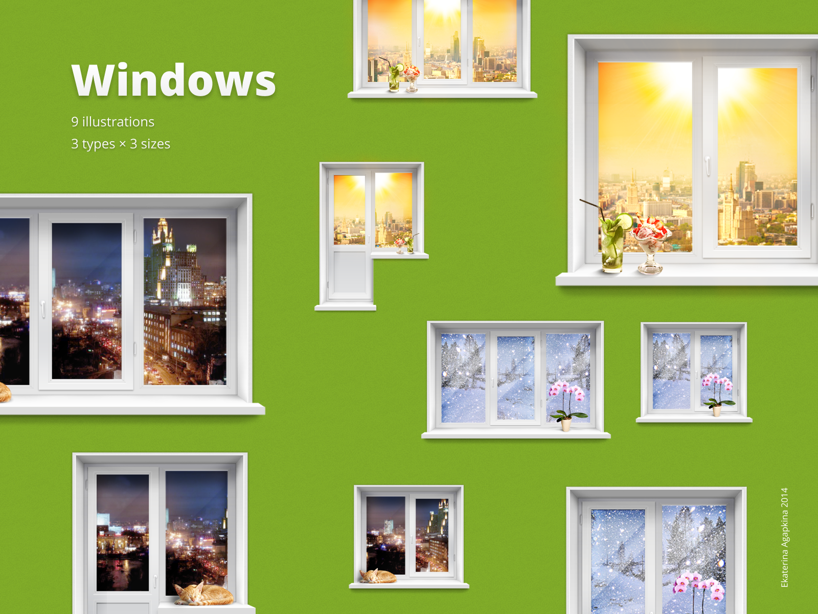 27 Illustration of windows by Ekaterina Agapkina on Dribbble
