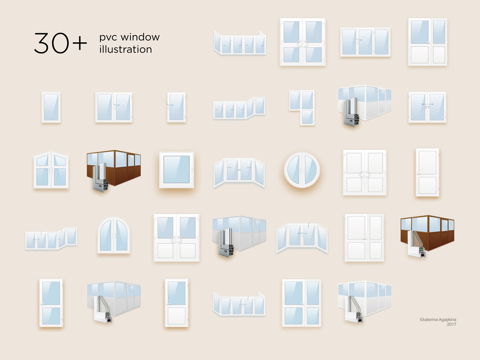 59 pvc window illustrations by Ekaterina Agapkina on Dribbble