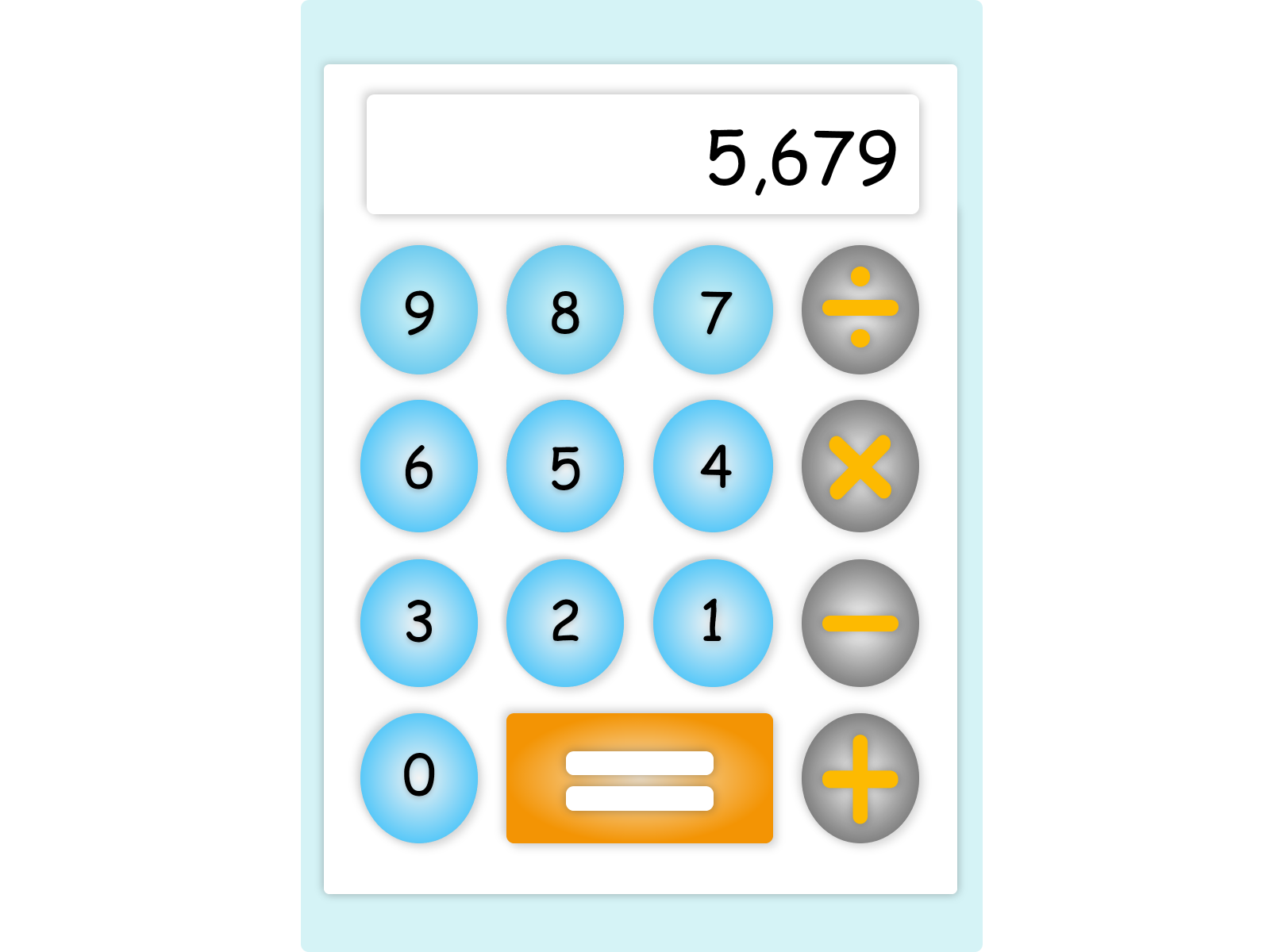 Calculator by Robert Canales on Dribbble