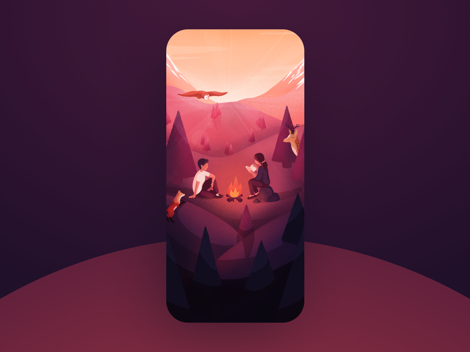 Rallyreader splash screen illustration by Cuberto on Dribbble