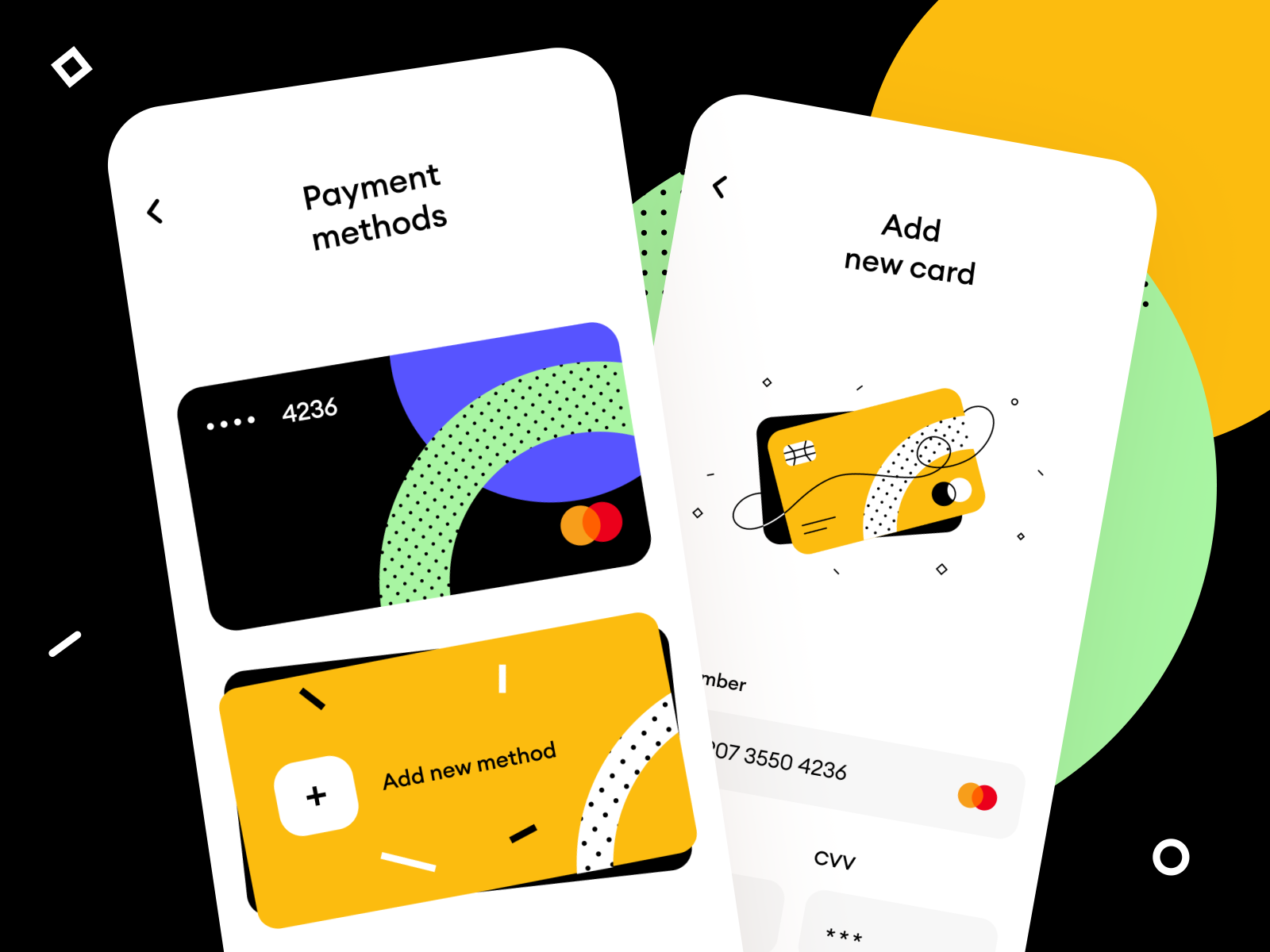 Add a New Payment Method by Cuberto on Dribbble