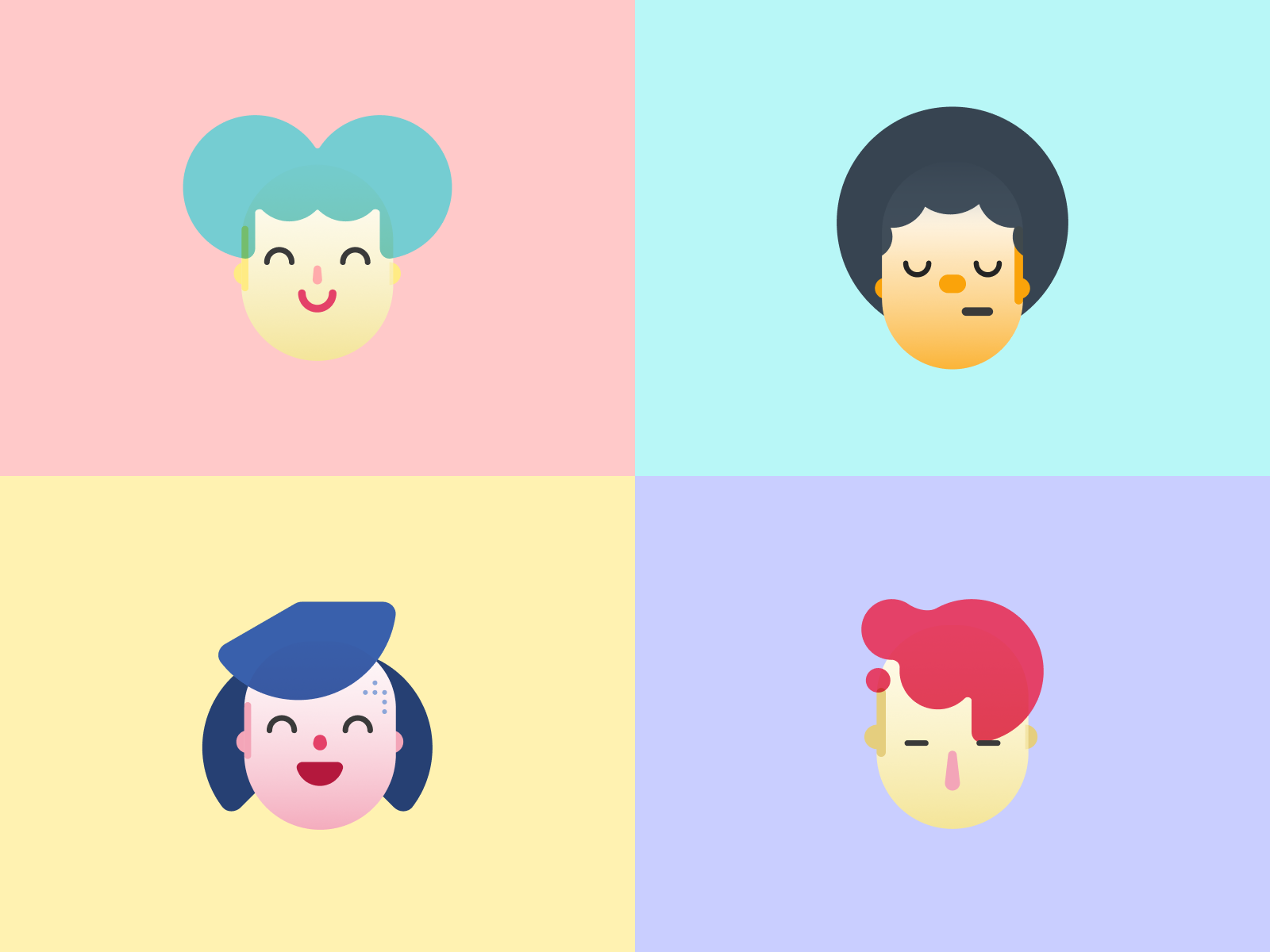 Geometric avatars by Daniel Bolyhos on Dribbble