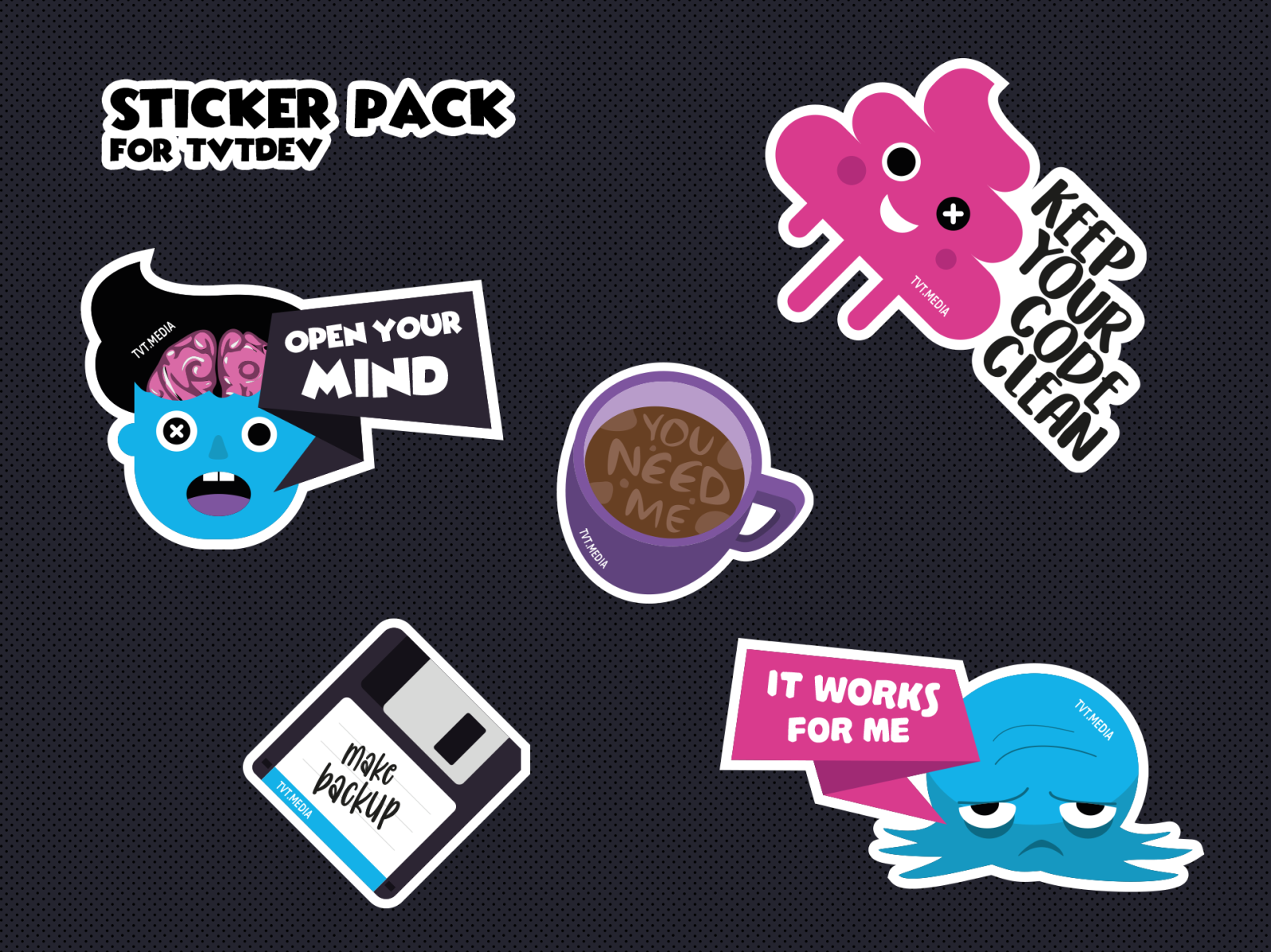 Sticker pack by Krystian Borek on Dribbble