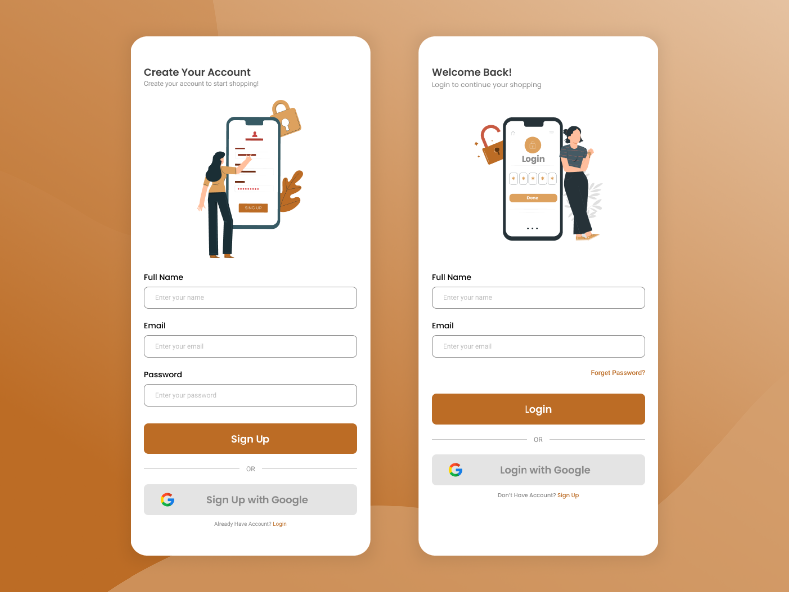 Sign up & Login UI Design by Ifal Ban on Dribbble