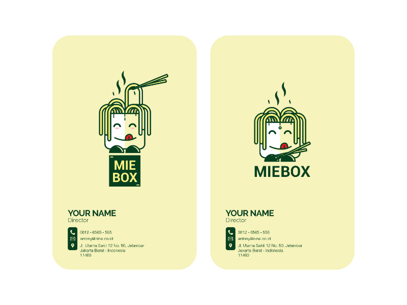 NAME CARD by MIEBOX by AMIER GRAFIS on Dribbble