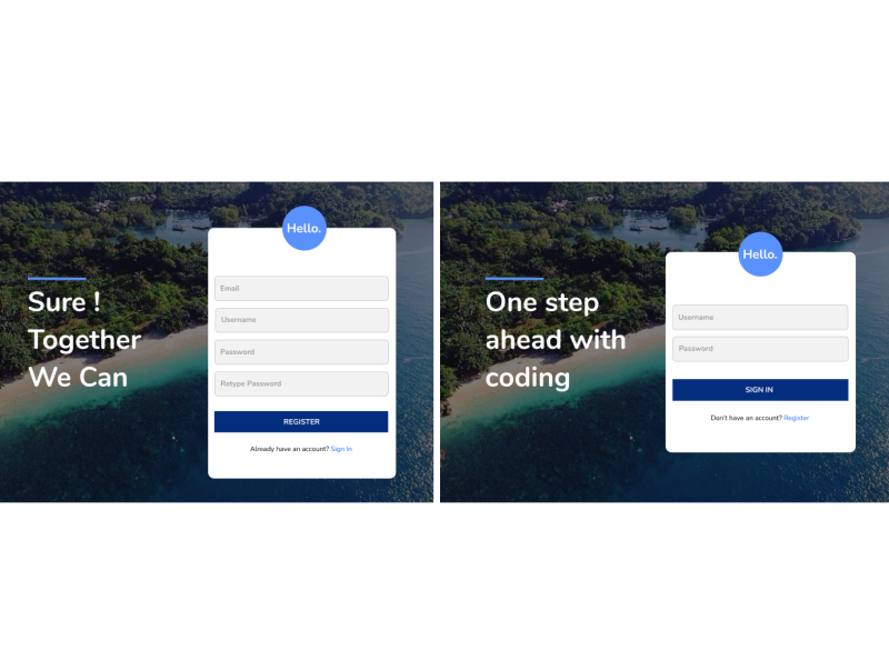 Sign In & Sign Up by Tiara Putri Ramadhani on Dribbble