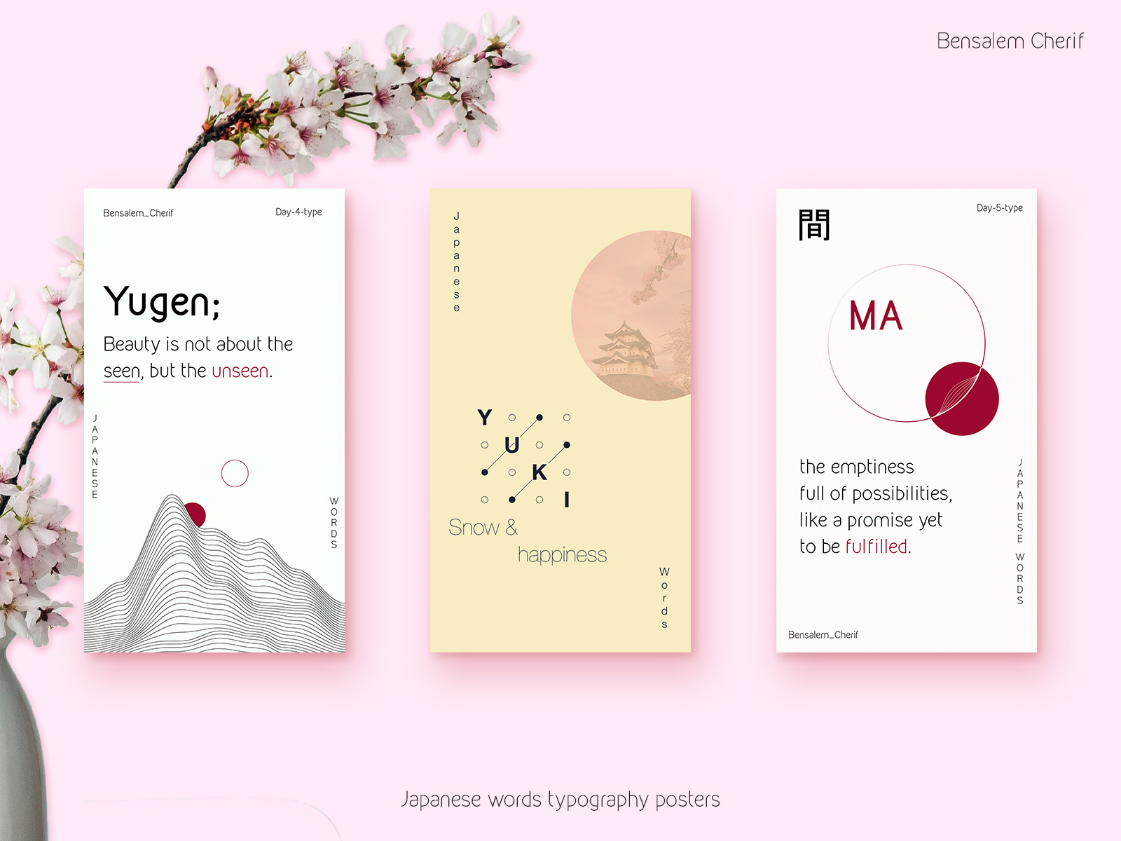 Typography posters vol 1 by Cherif Bensalem on Dribbble