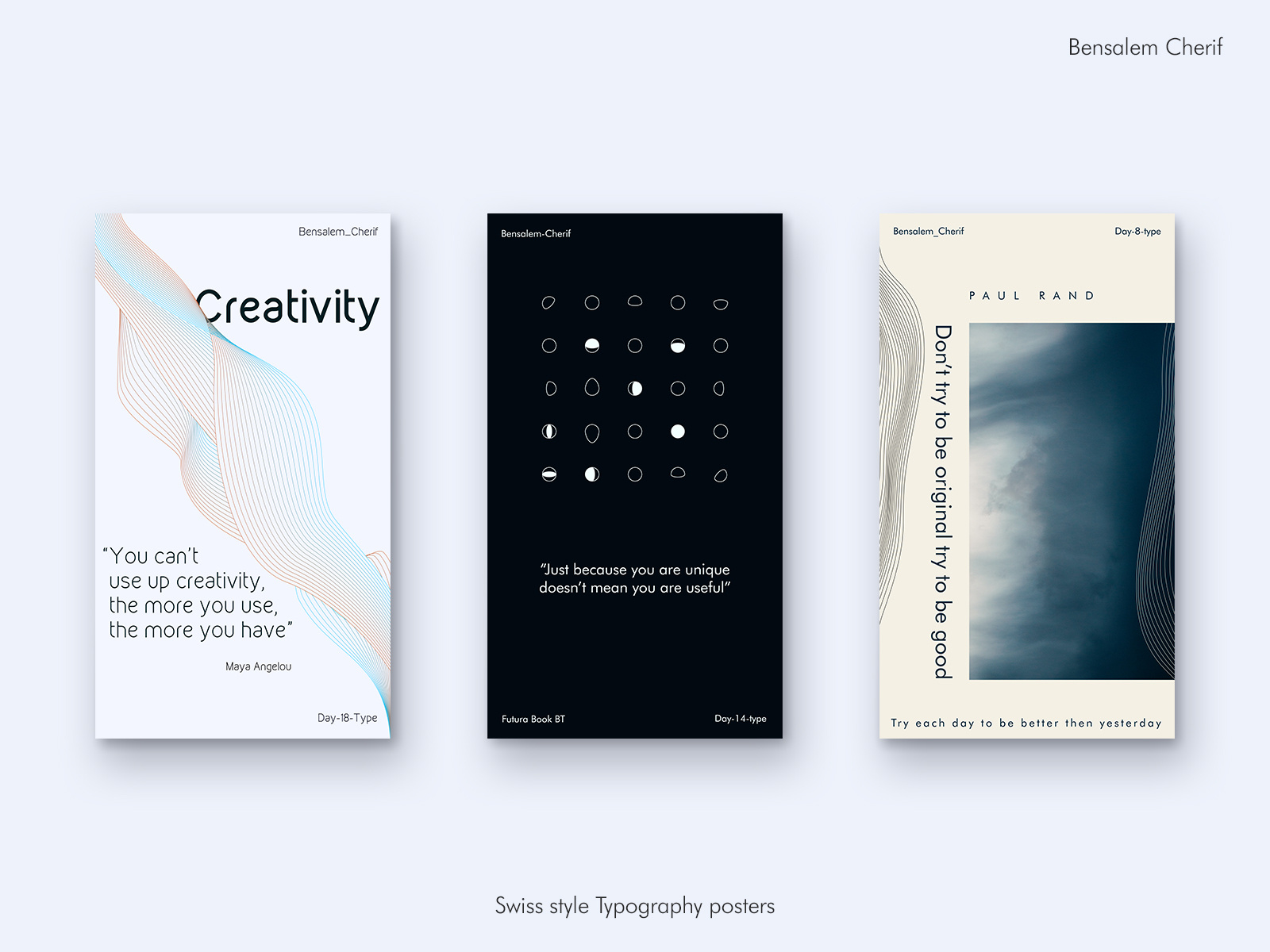 Typography posters Vol 5 by Cherif Bensalem on Dribbble