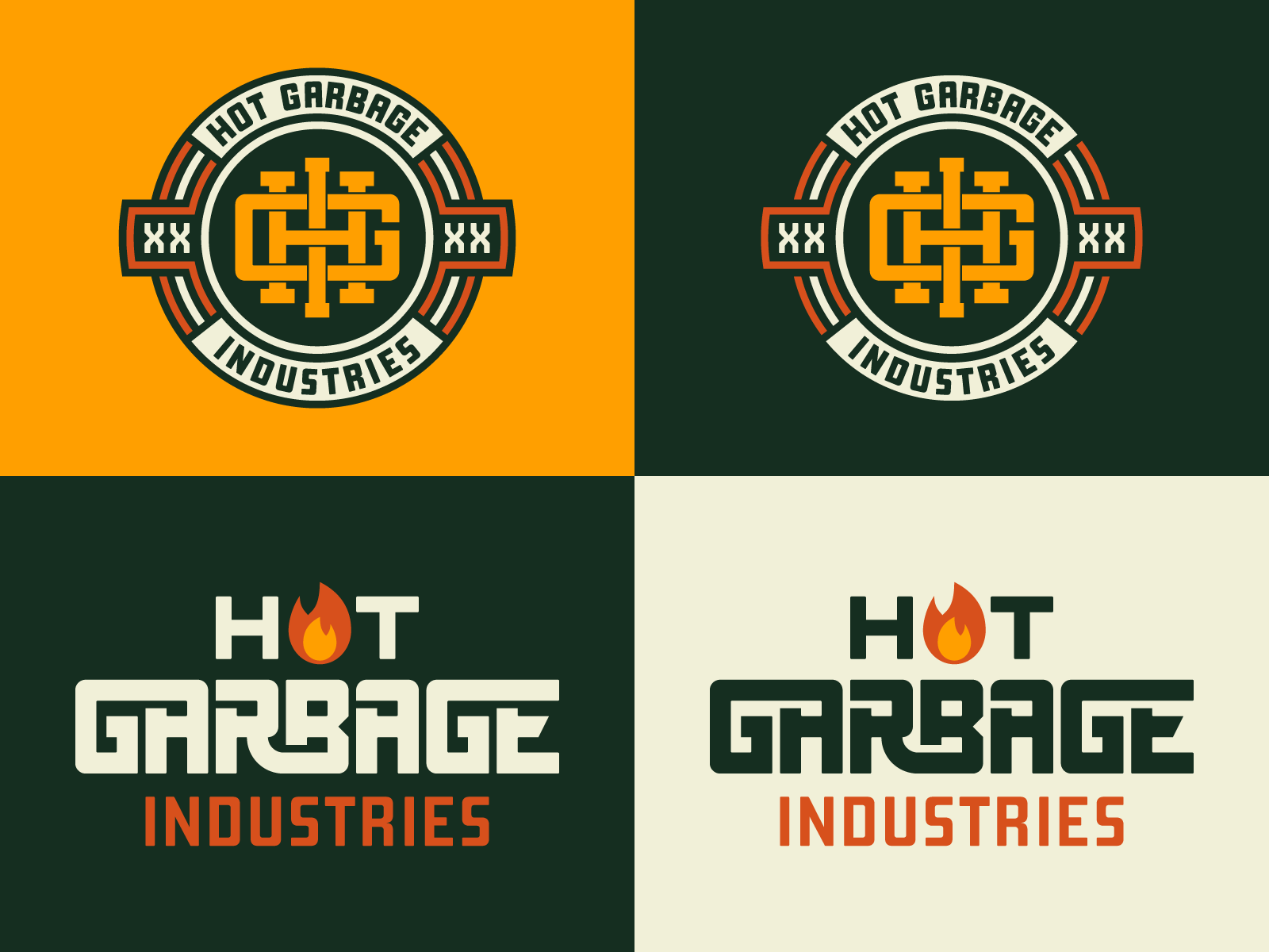 Hot Garbage Industries — Primary & Secondary Logos by Mike Davies on ...