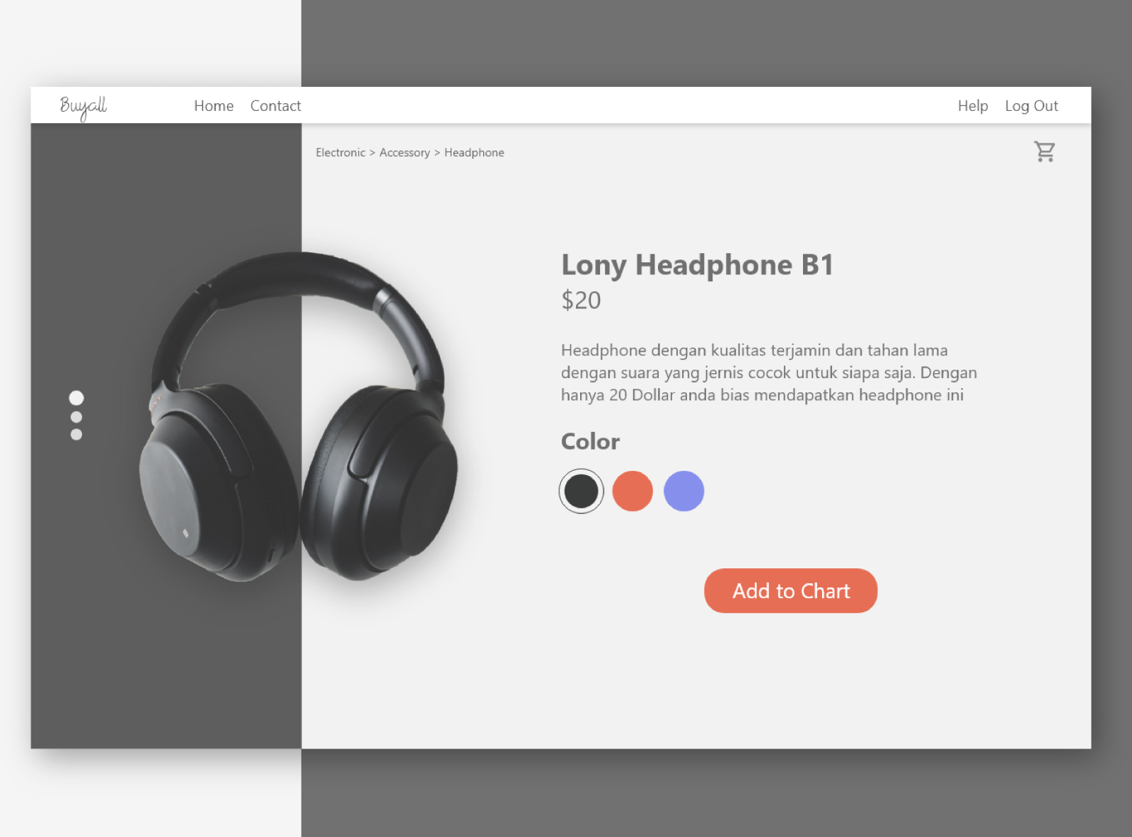 e-commerce single item, daily ui 12 by Allaam Naufal on Dribbble