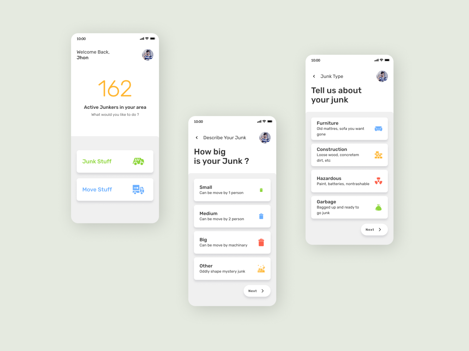 trash app by Allaam Naufal on Dribbble