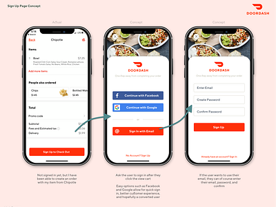 Daily UI #001 | Sign Up (DoorDash - Concept) by Nick Powers on Dribbble