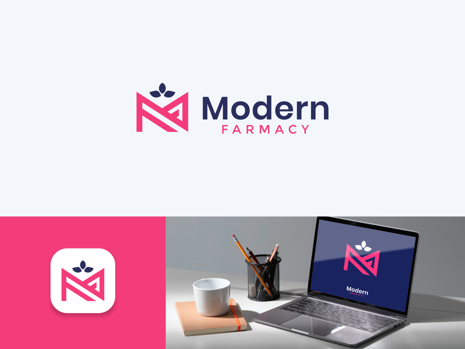 Modern Farmacy logo mark by Abdul Kadir on Dribbble