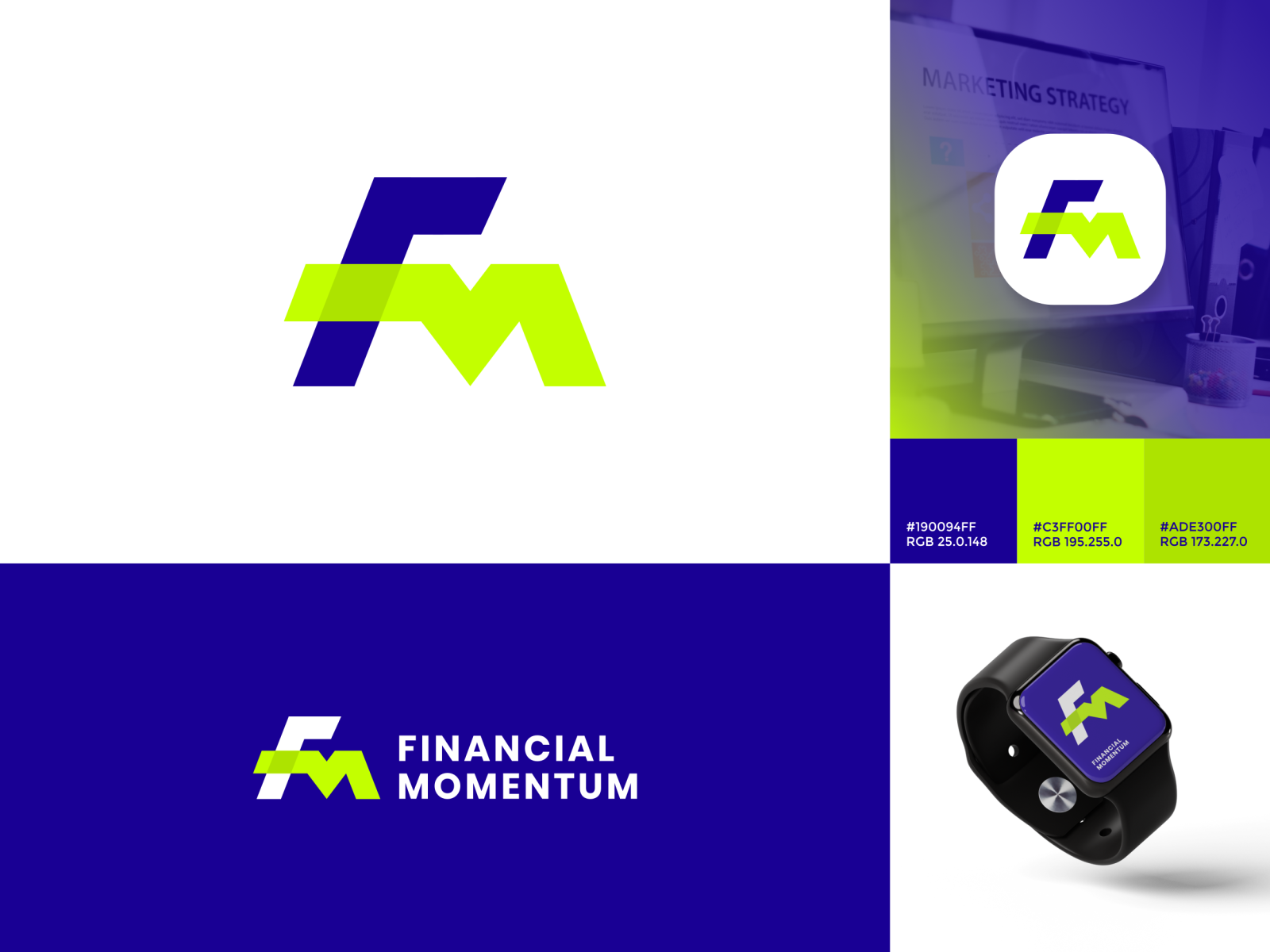 Lettermark F+M logos | Financial Momentul by Abdul Kadir on Dribbble