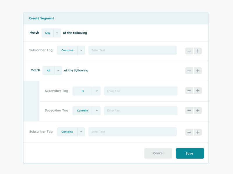 Recursive Rule Builder by Hossam Saraya on Dribbble