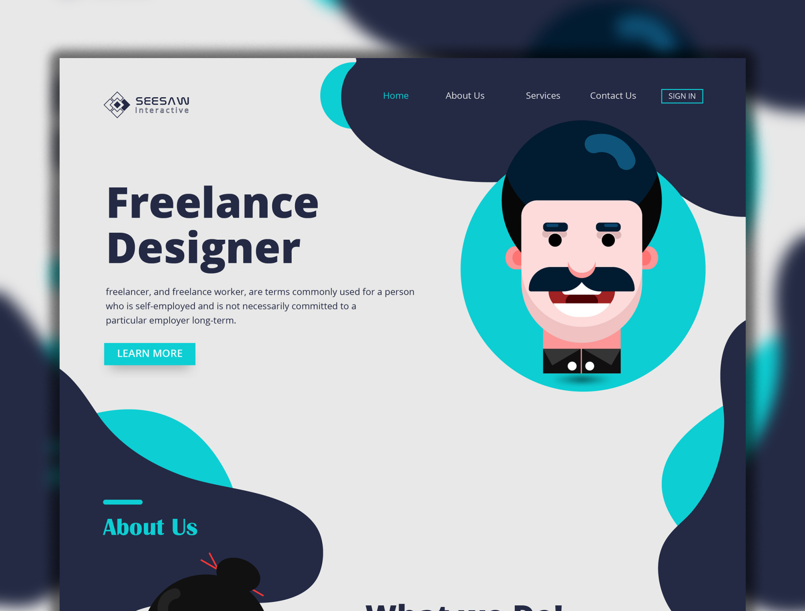 Web design with Illustrator by Muhammad Nabeel Malik on Dribbble