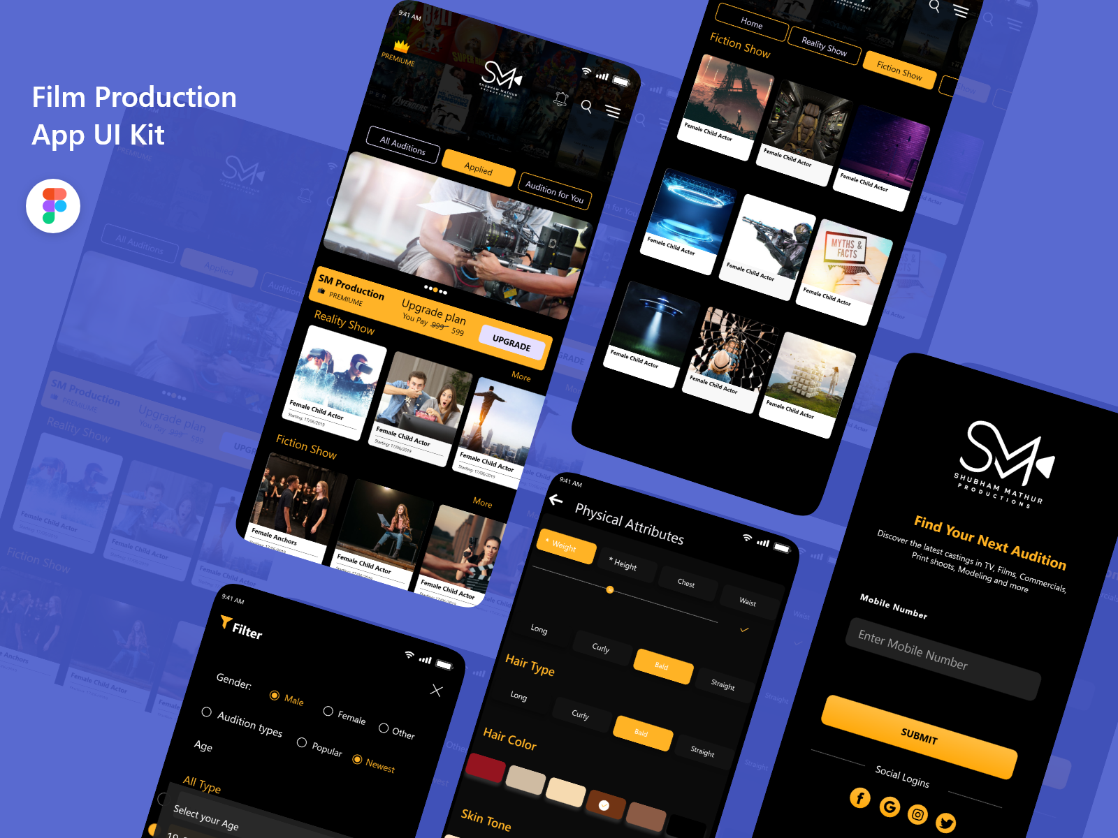 Film Production App UI Kit by Surya Pratap Singh on Dribbble