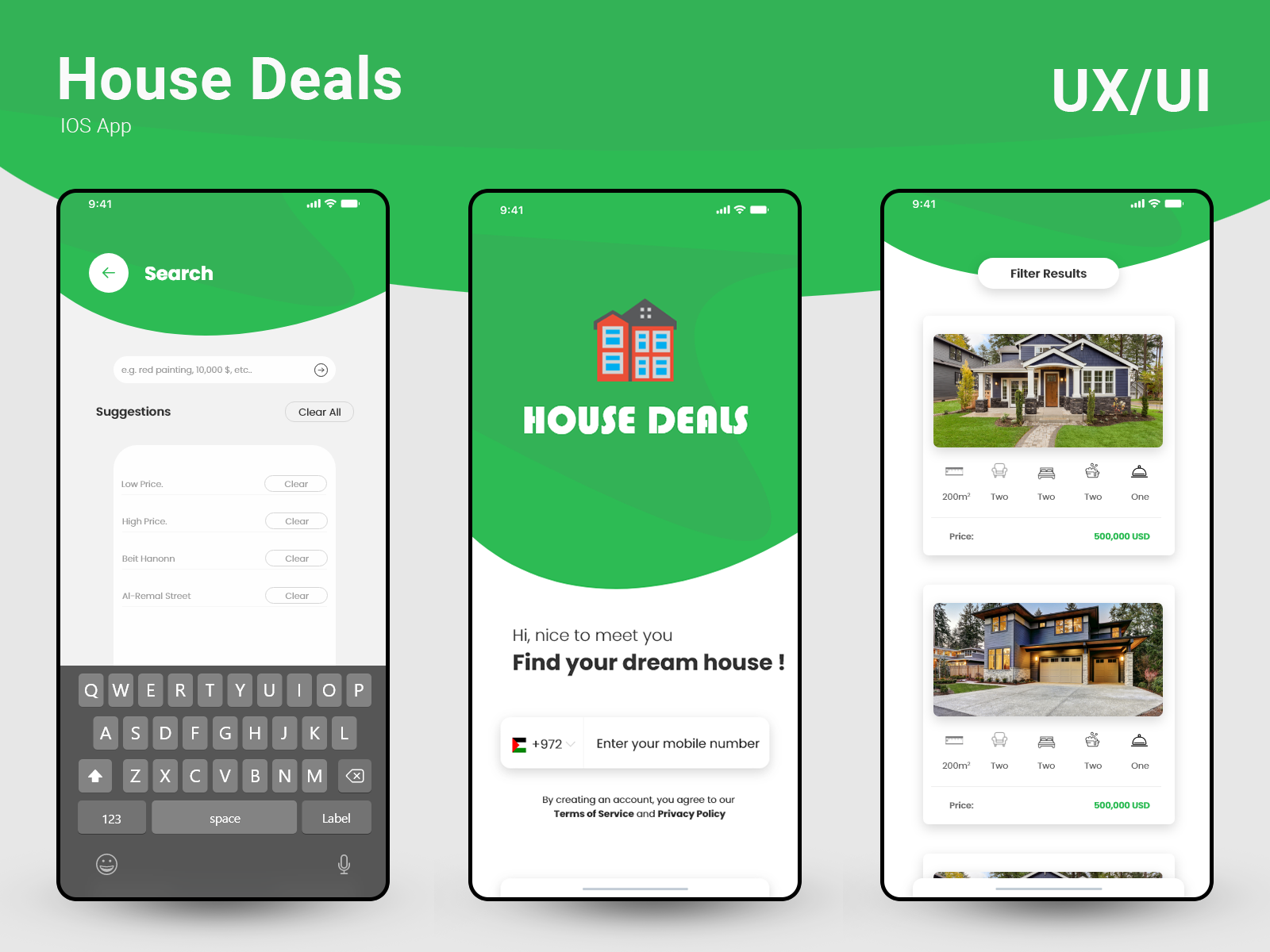 UX/UI Design for IOS House Deals App by Ibrahim Nasser on Dribbble