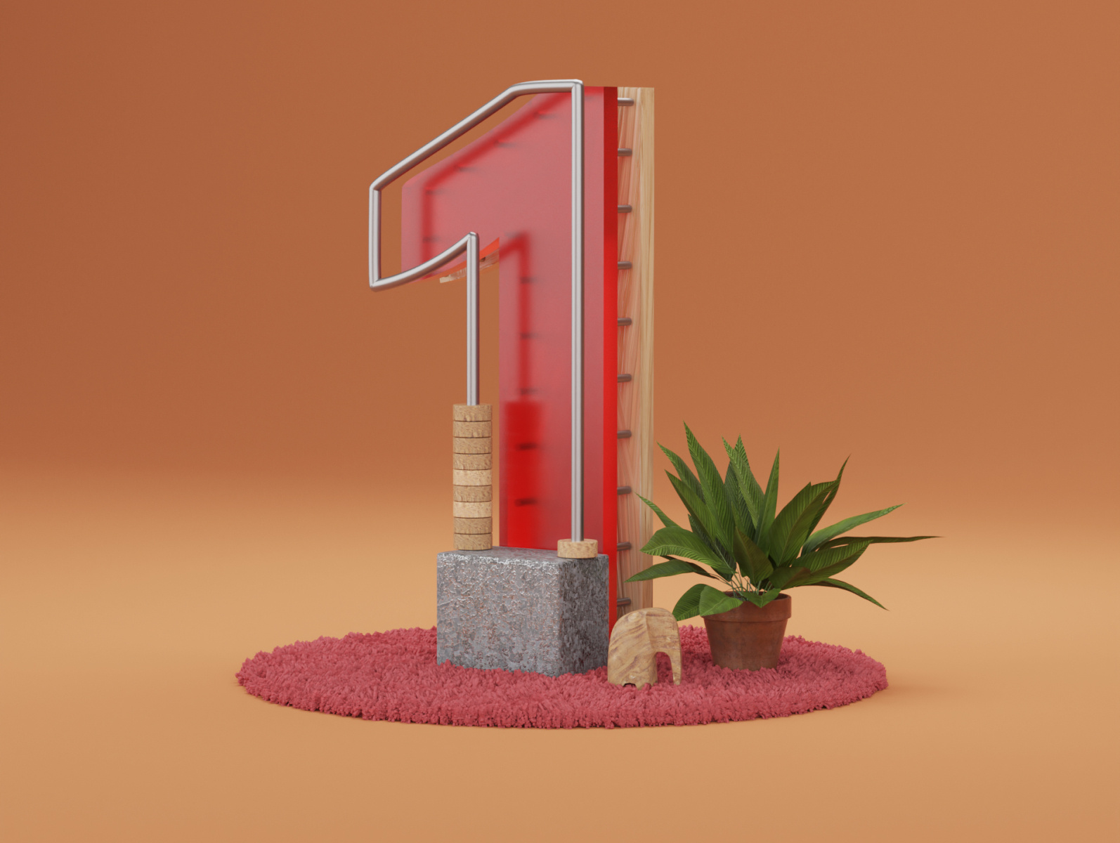 Number 1 by Eslam Mhd on Dribbble