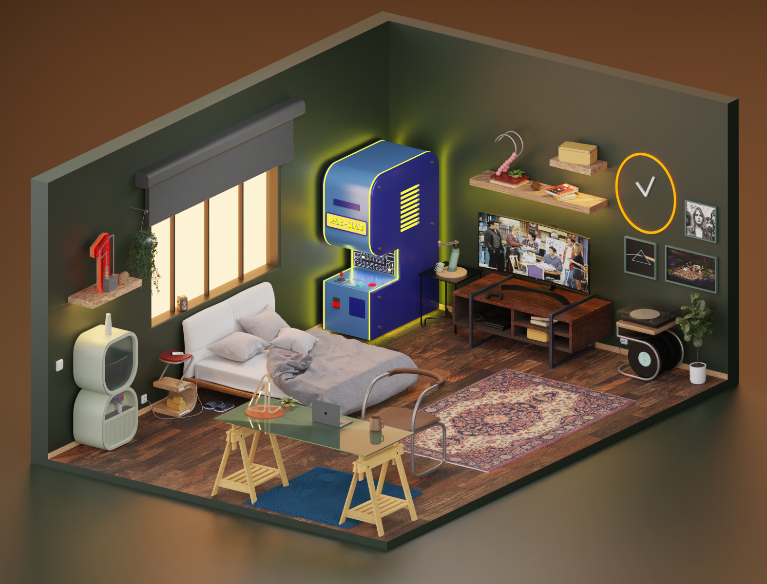 Room with numbers by Eslam Mhd on Dribbble
