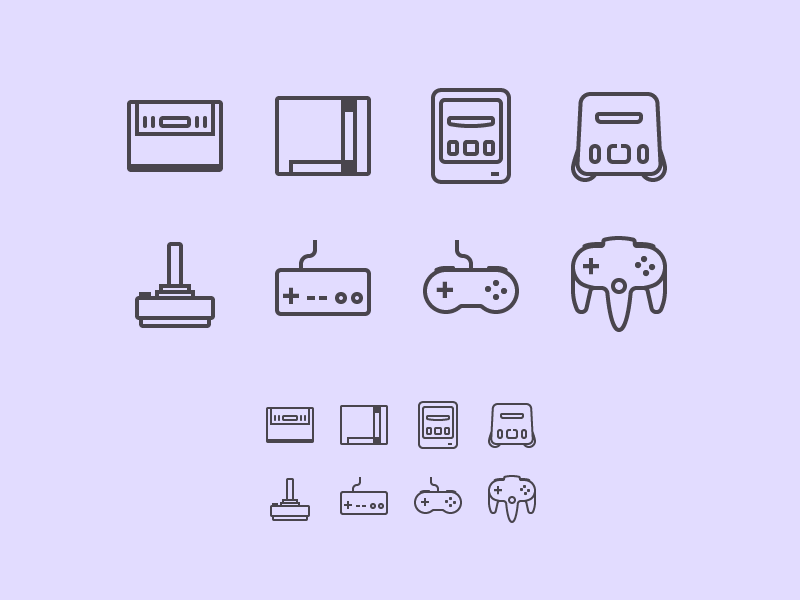 Console icons by Jonatan Castro on Dribbble