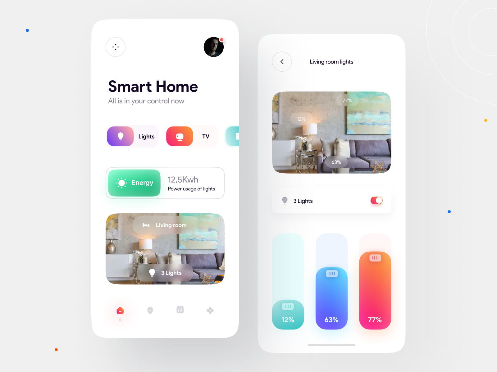Smart home App UI Light mode ☀️ by uixamjad on Dribbble
