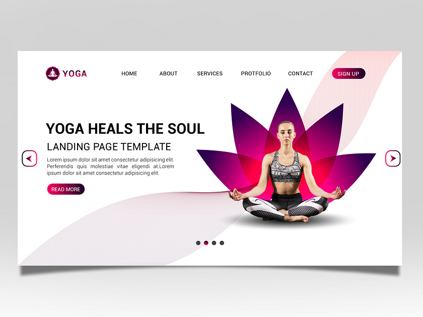 Yoga Landing Page designs, themes, templates and downloadable graphic ...