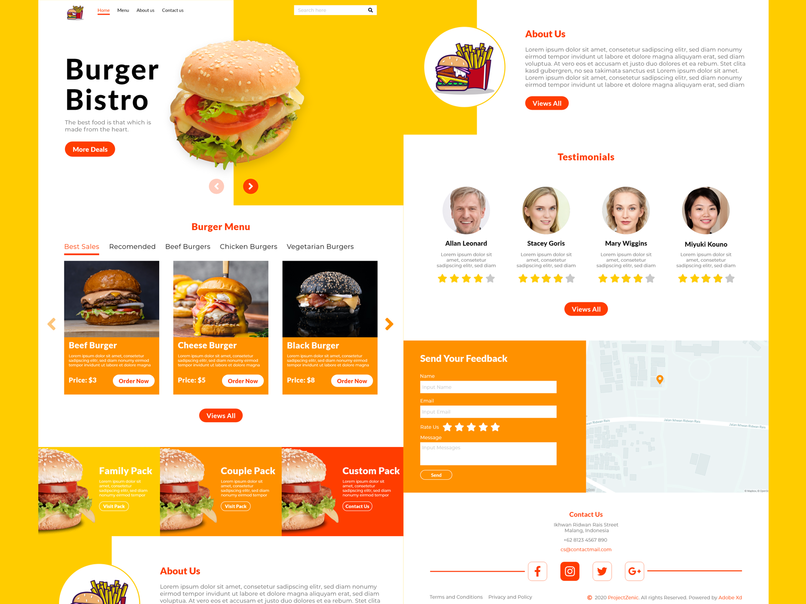 UI Landing Page for Fastfood by Project Zenic on Dribbble