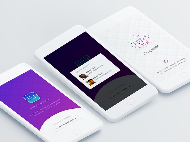 Frejun Splash and Login Screen by Naresh Bingi on Dribbble