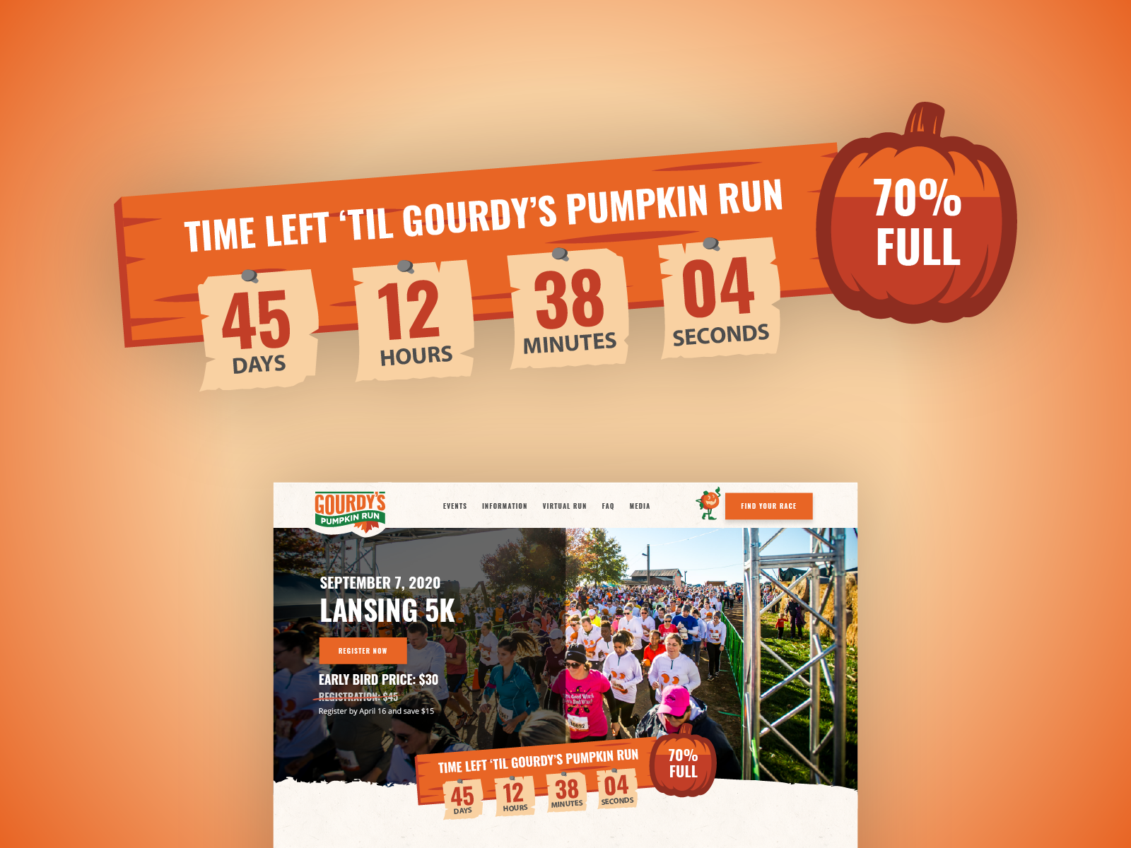 Gourdy's Pumpkin Run :: Event Countdown Timer by Eric Small for LLT ...