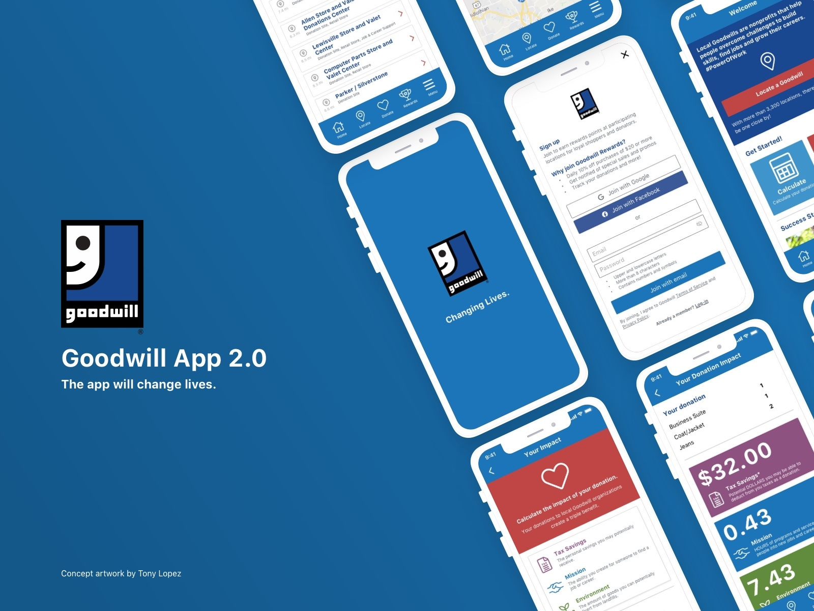 Goodwill App Concept - UX/UI by theBoringUXer on Dribbble