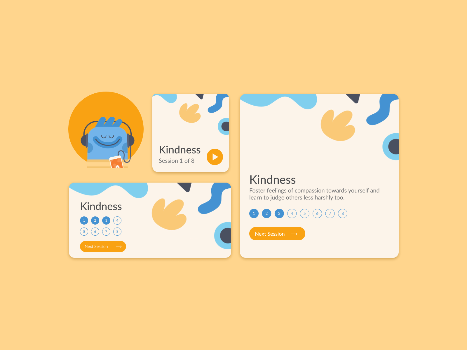 Headspace Widget • Redesign by Brittany Steiner on Dribbble