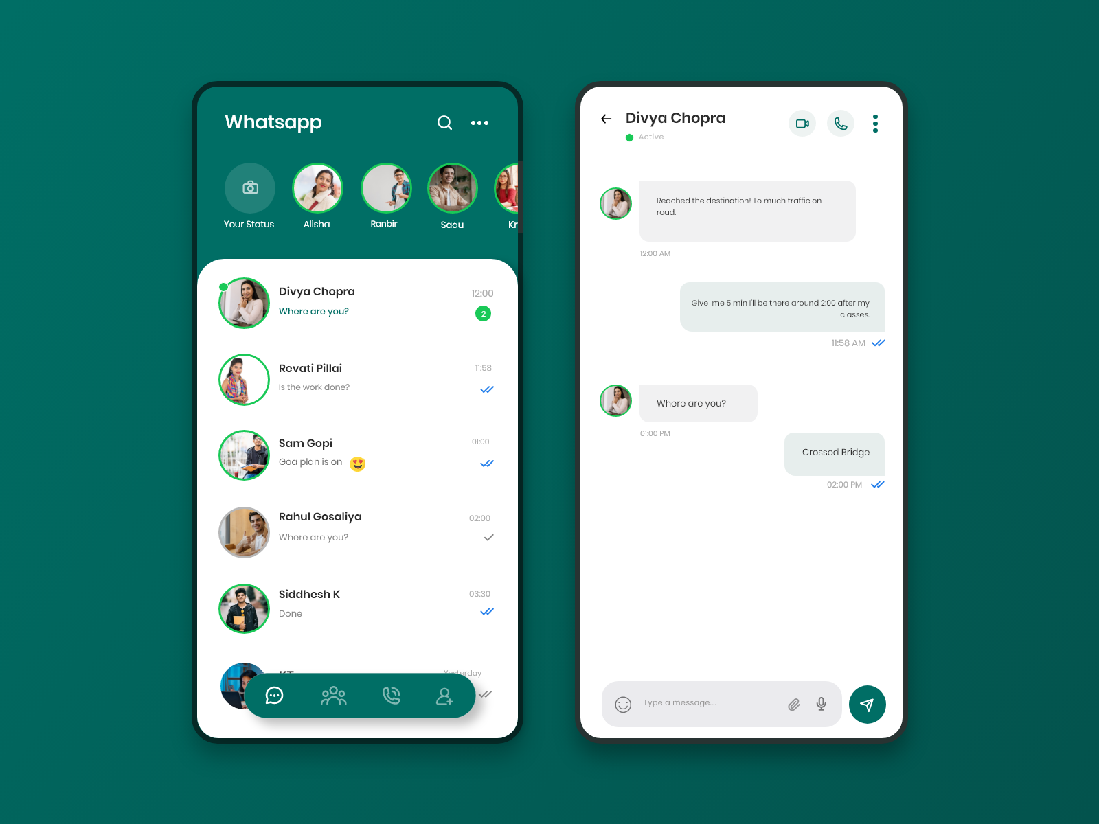 Whatsapp Redesign by Siddhesh Kanse on Dribbble