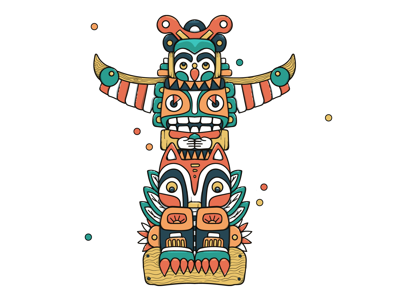 Colorful totem 🎨 by katya matya on Dribbble