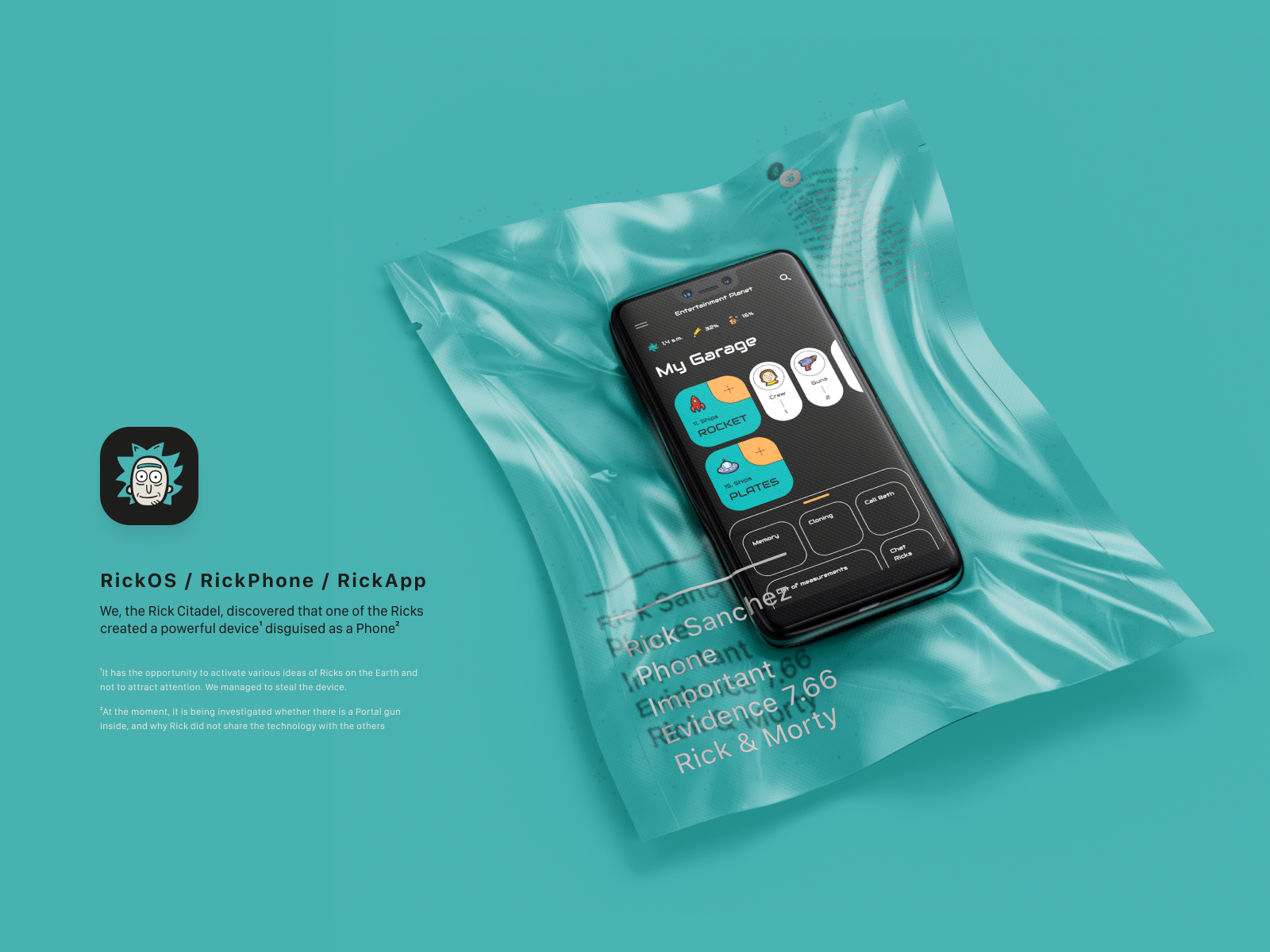 RickOS / RickPhone / RickApp from Rick & Morty by Olga Kad on Dribbble