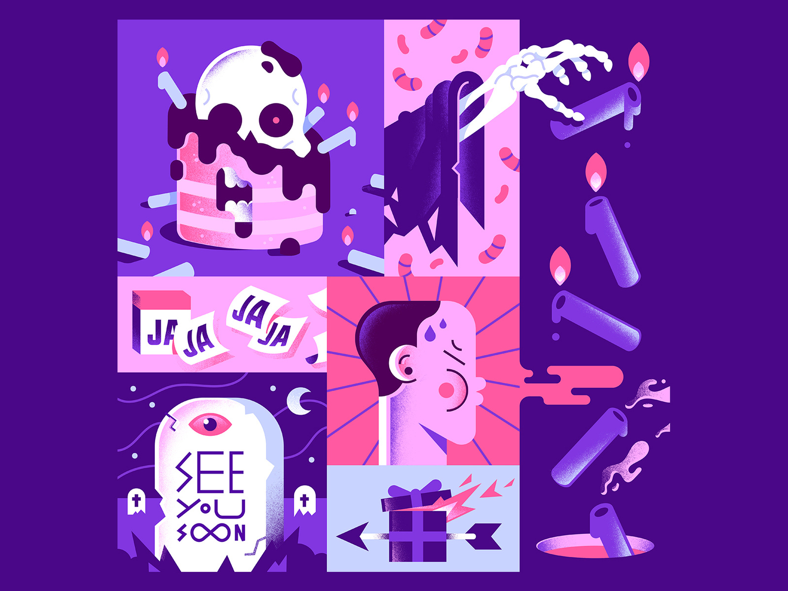 Happy Birthday by Enisaurus on Dribbble
