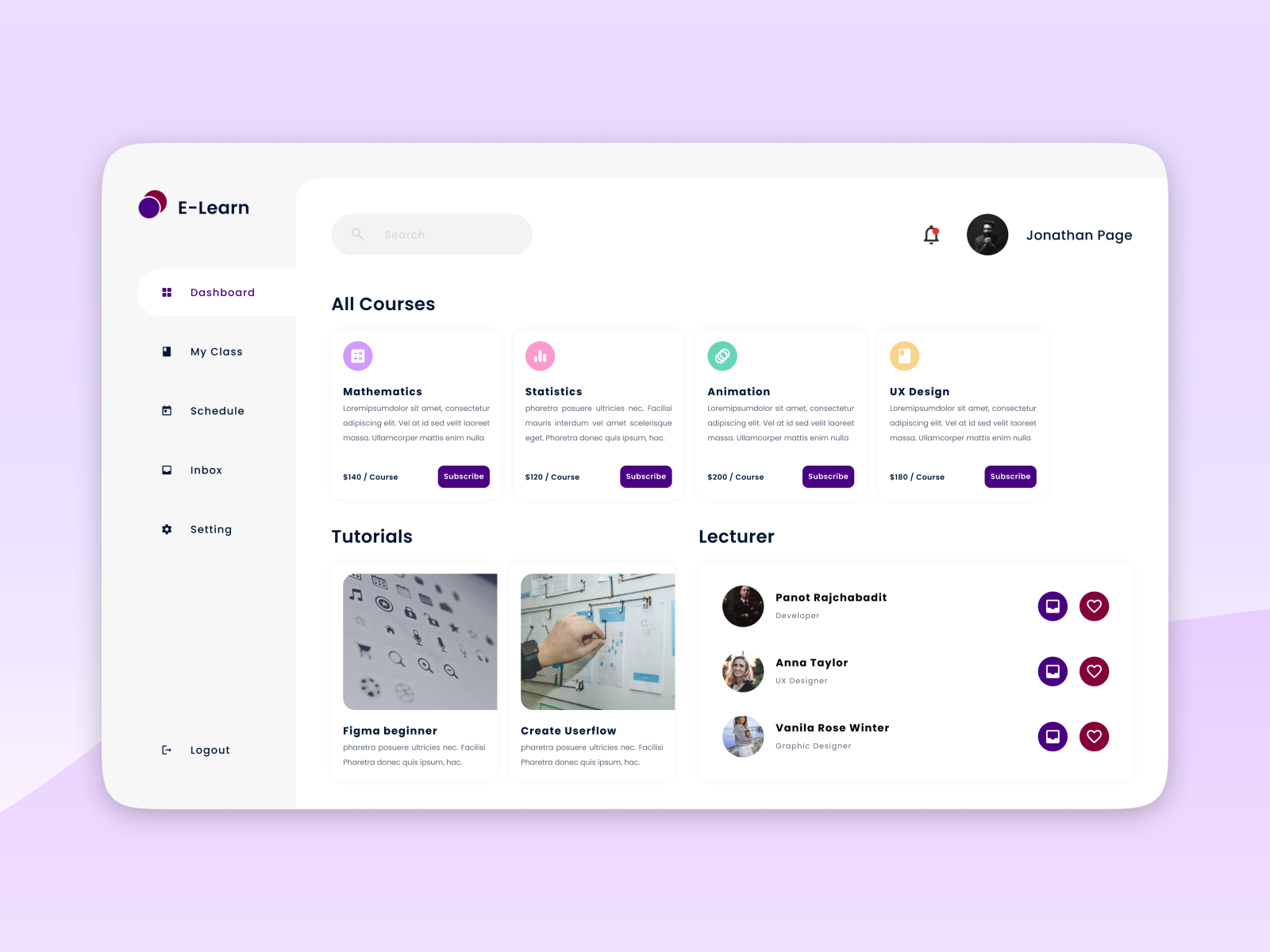 E-Learn Dashboards by Ploykaew on Dribbble
